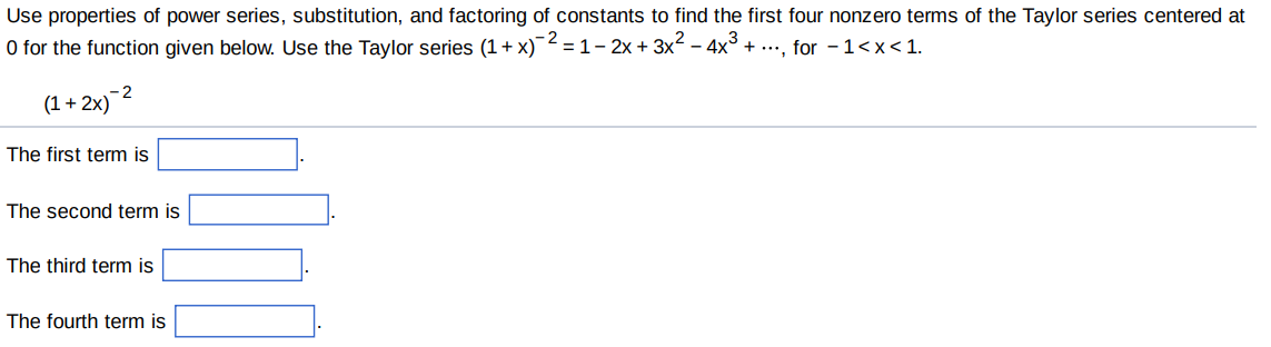 Solved Use properties of power series, substitution, and | Chegg.com