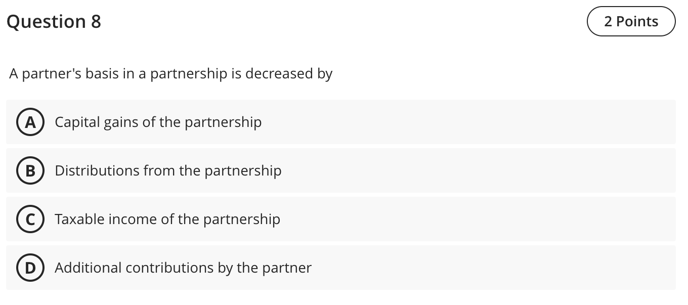 How To Calculate A Partnerships Inside Basis