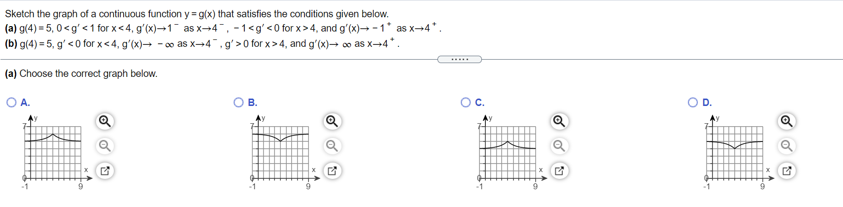 Solved Sketch the graph of a continuous function y=g(x) that | Chegg.com