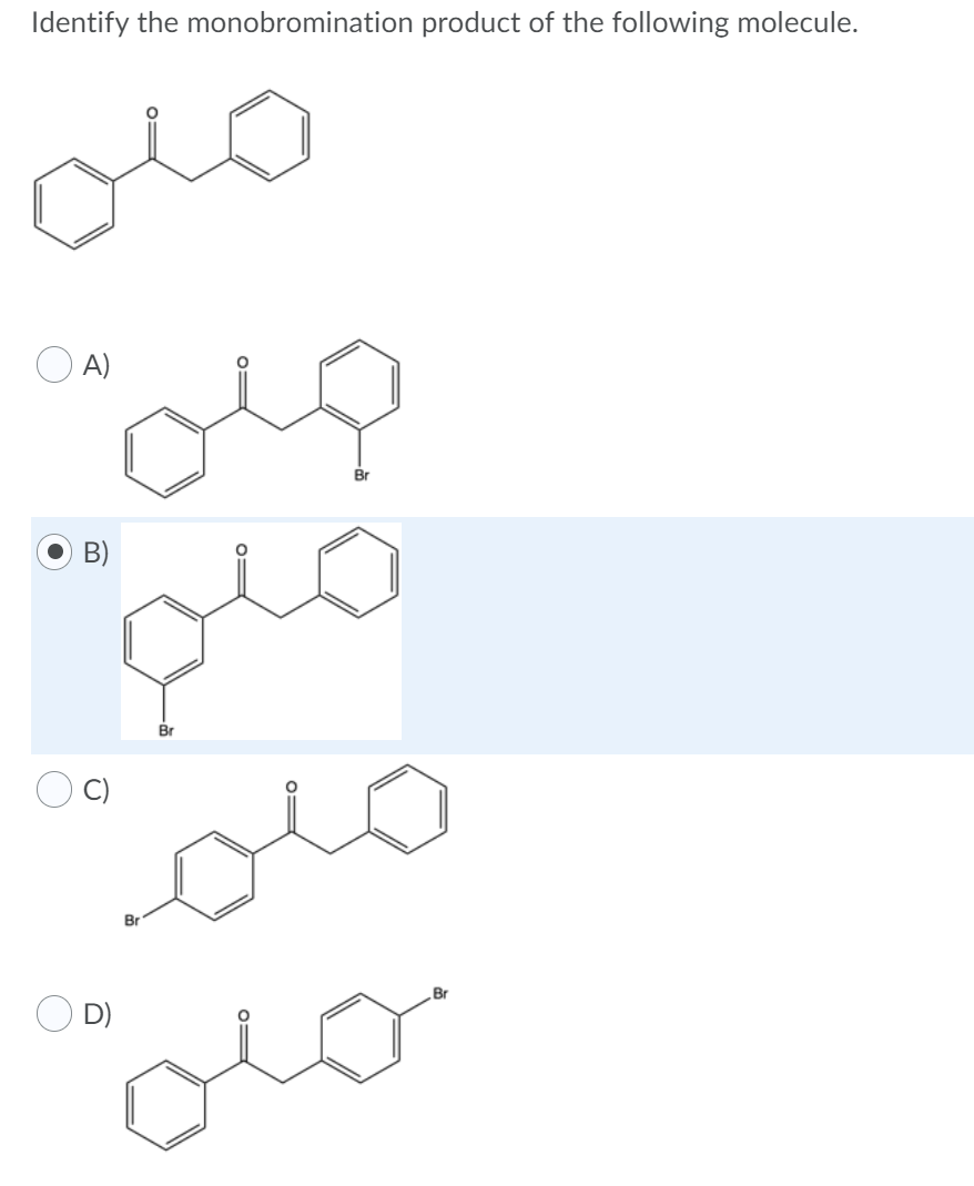 Solved Identify the monobromination product of the following | Chegg.com