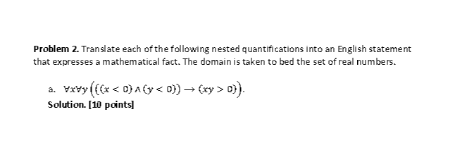 Solved Problem 2. Translate each of the following nested | Chegg.com