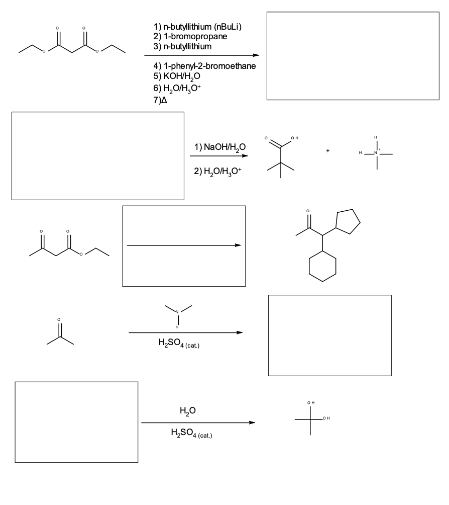Solved 1)n-butyllithium (nBuli) 2) 1-bromopropane 3) | Chegg.com