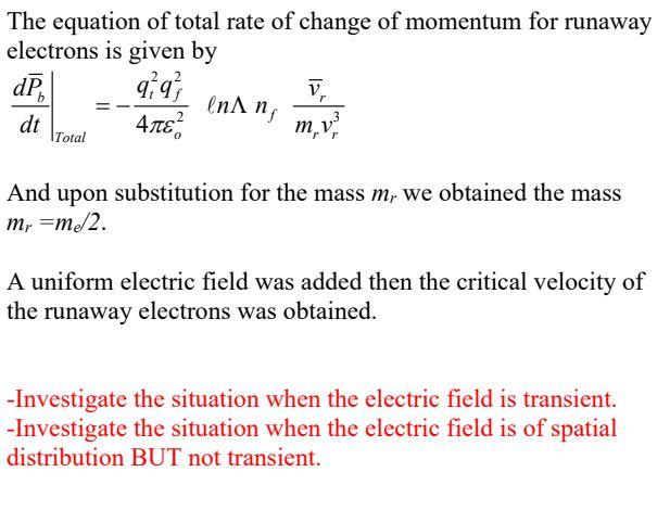 The equation of total rate of change of momentum for | Chegg.com