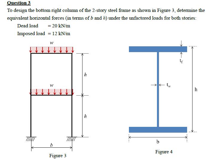 Solved To design the bottom right column of the 2-story | Chegg.com