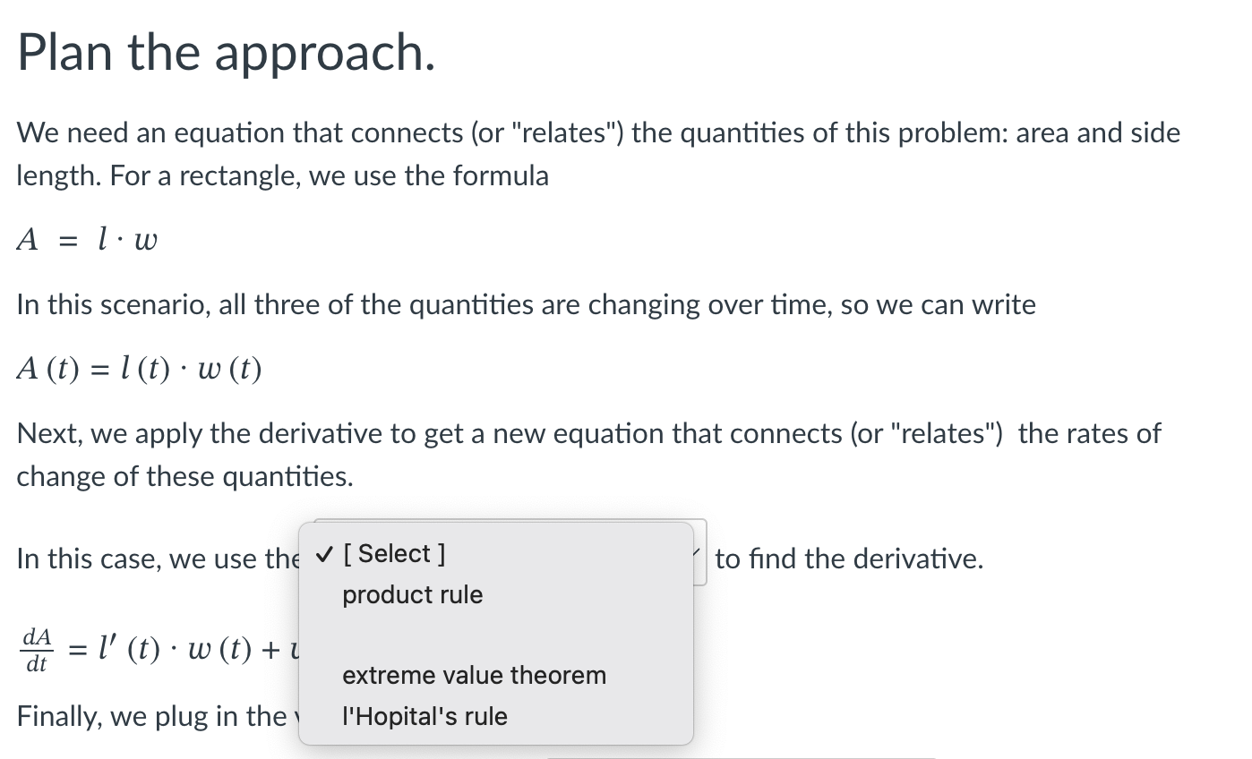 Solved Consider this related rates problem. A rectangle | Chegg.com