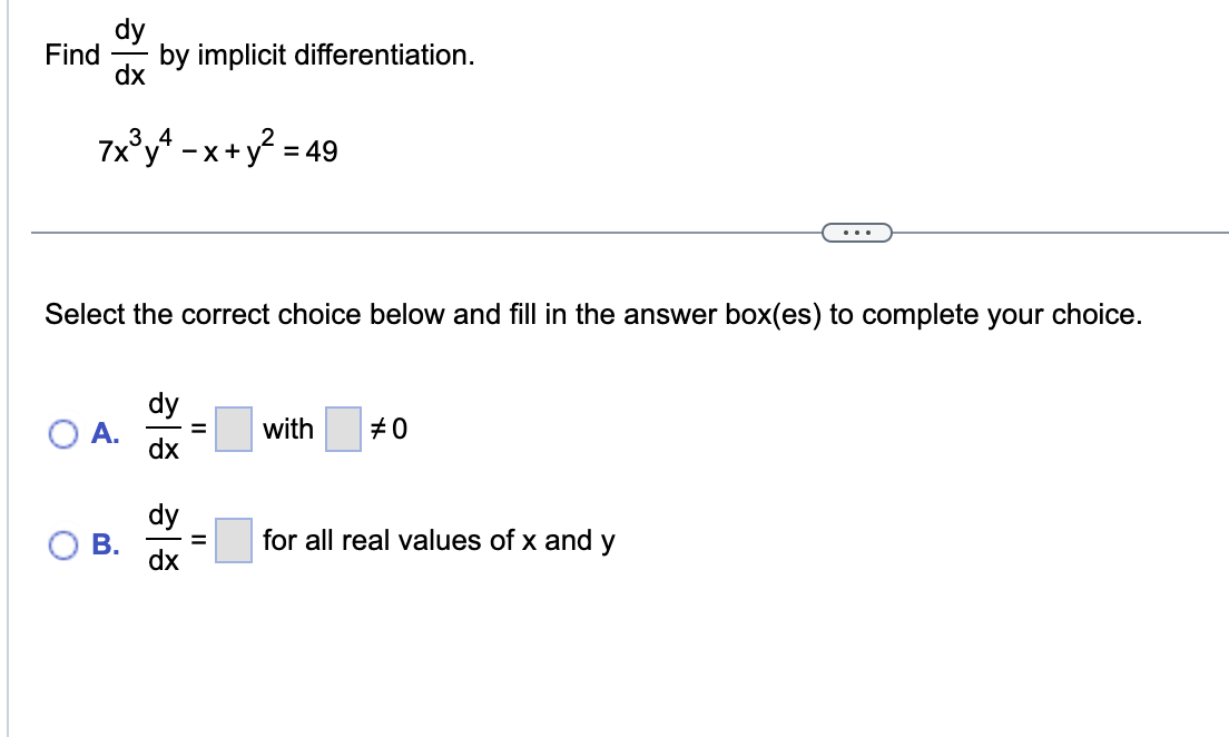 Solved Find dydx ﻿by implicit | Chegg.com