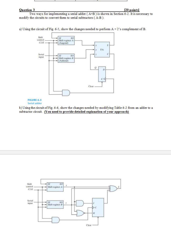 Solved Question 3 [20 points] Two ways for implementing a | Chegg.com