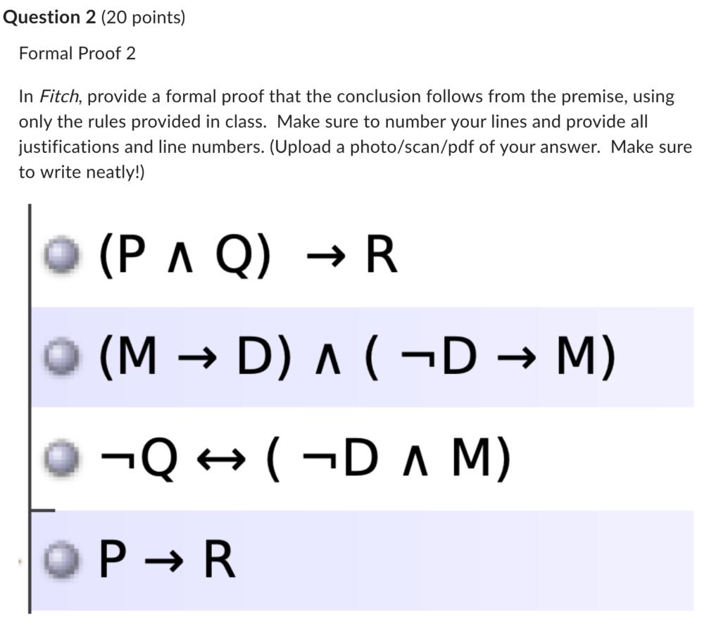 it is a formal proof so we can't use de Morgan, | Chegg.com
