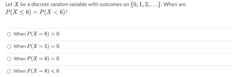 Solved Let X be a discrete random variable with outcomes on | Chegg.com