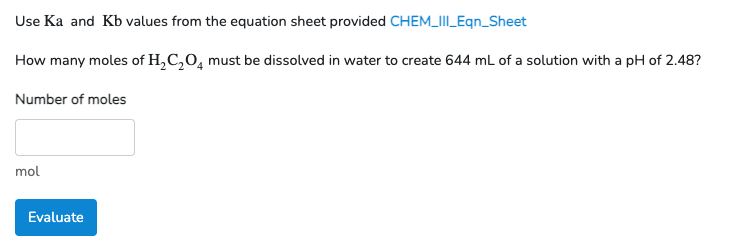 Solved Use Ka and Kb values from the equation sheet provided | Chegg.com