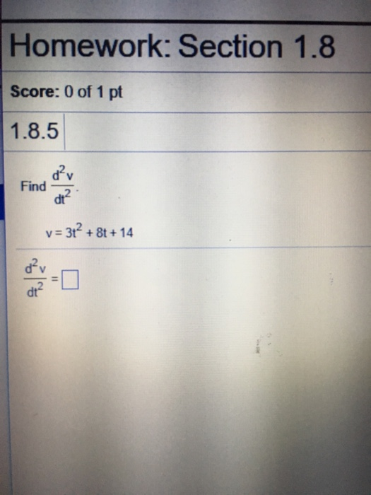 Solved Homework Section 1 8 Score 0 Of 1 Pt 1 8 5 Find Di