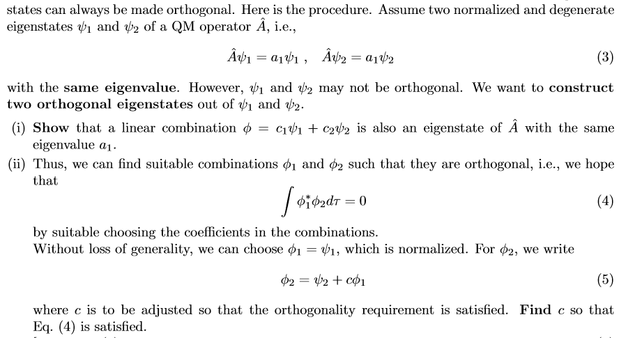 Solved states can always be made orthogonal. Here is the | Chegg.com