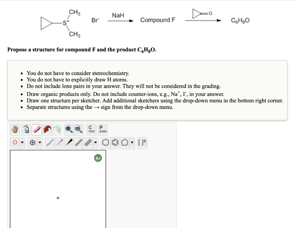 Solved CH3 NaH Br Compound F C6H30 CH3 Propose a structure | Chegg.com