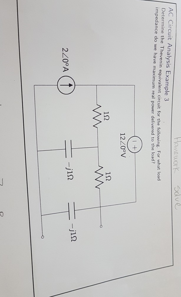 Solved Homework solve AC Circuit Analysis Example 3 | Chegg.com
