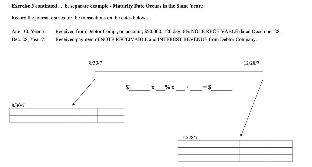 Solved Exercise 3 continued.. b. separate example - Maturity | Chegg.com