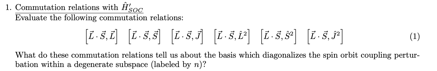 Solved 1 Commutation Relations With ôsoc Evaluate The