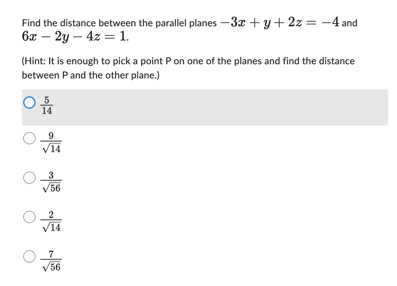 Solved Find the distance between the parallel planes | Chegg.com