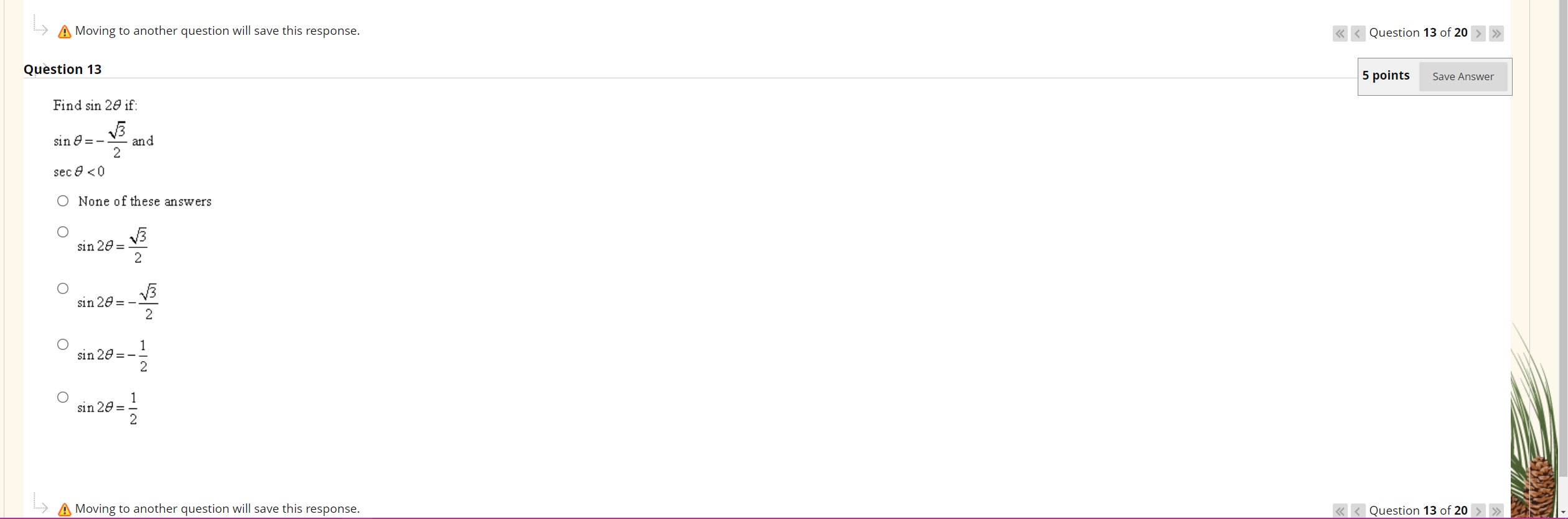 Solved Moving to another question will save this response. | Chegg.com