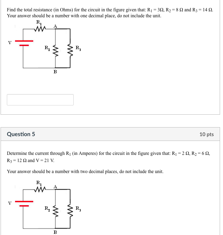 Solved Find the total resistance (in Ohms) for the circuit | Chegg.com
