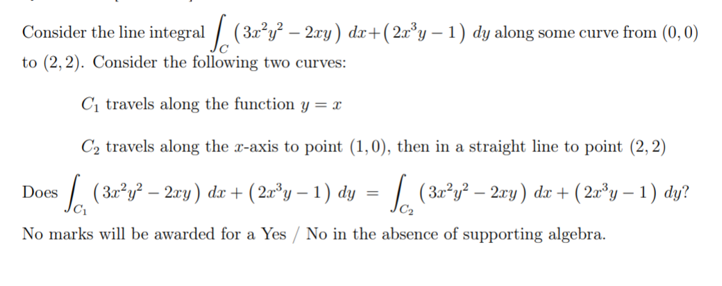 Solved Consider the line integral ſ (33%j? – 284) dx +(22°y | Chegg.com