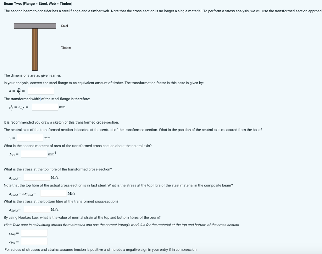 Solved Weekly Online Assignment - Week 6 - Composite Beam | Chegg.com