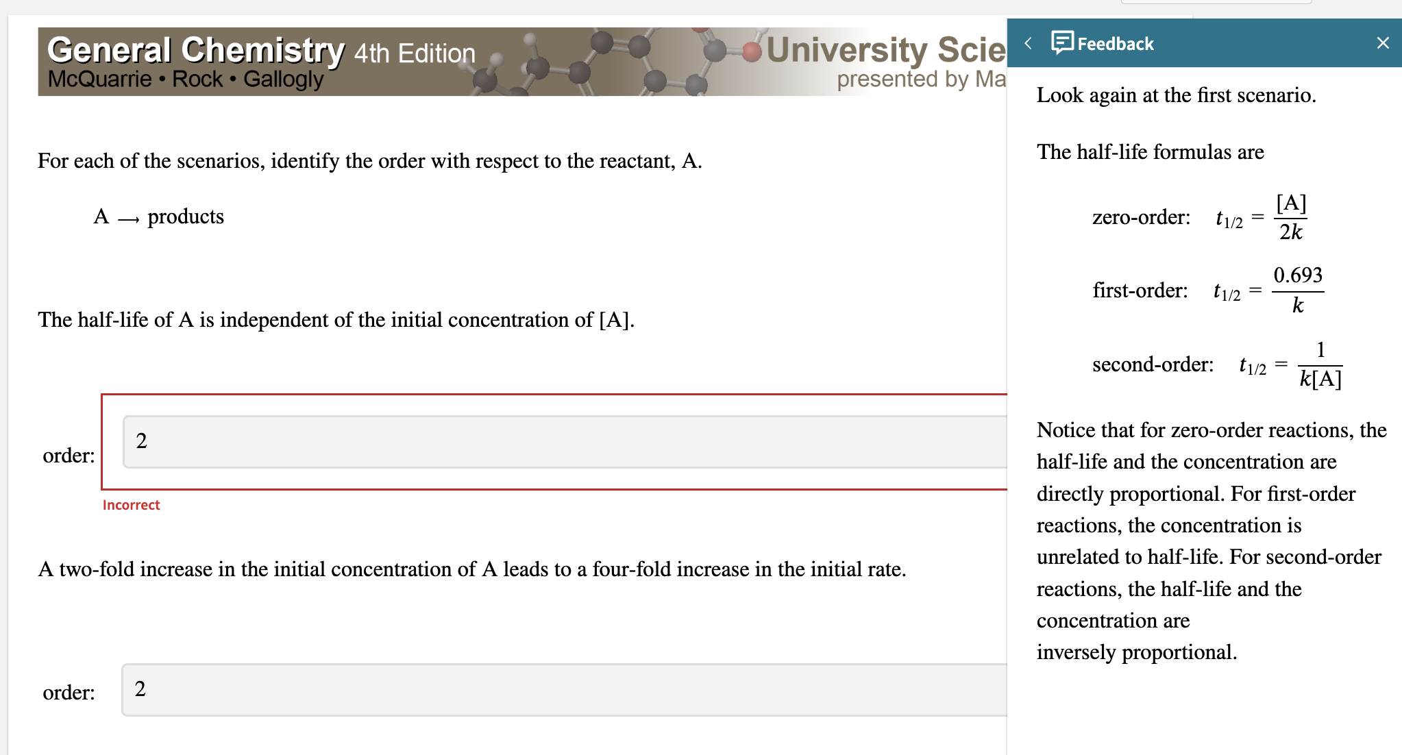 Solved For each of the scenarios, identify the order with | Chegg.com