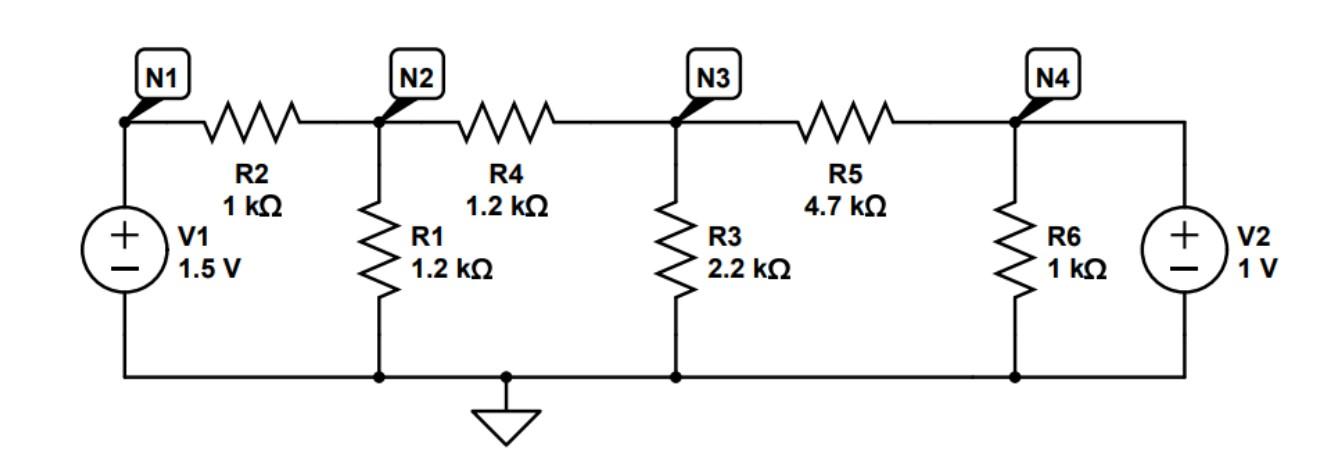 Solved Consider the following circuit. Determine the node | Chegg.com