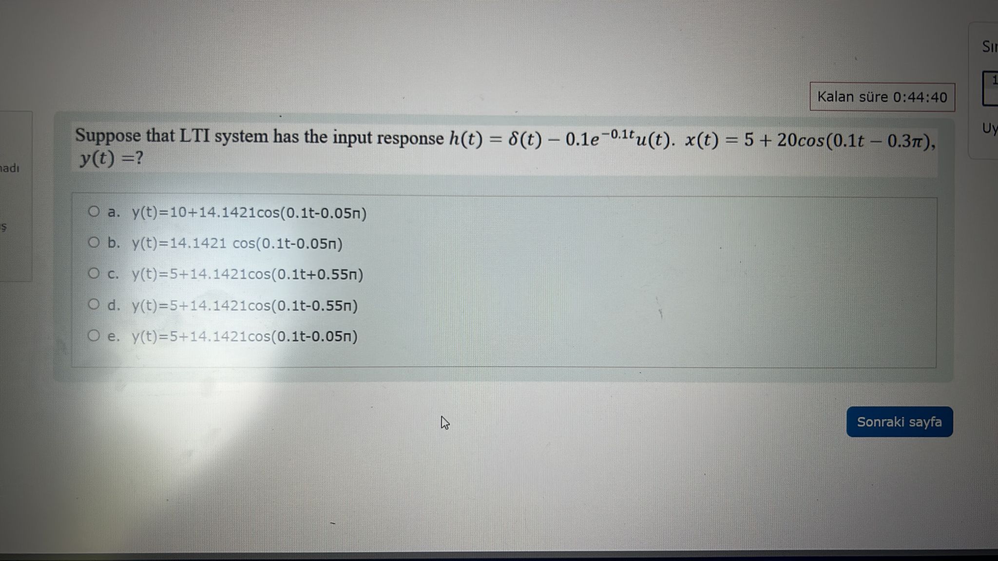 Solved Suppose that LTI system has the input response | Chegg.com