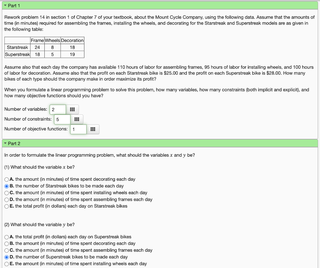 Solved Part 1 Rework problem 14 in section 1 of Chapter 7 of | Chegg.com
