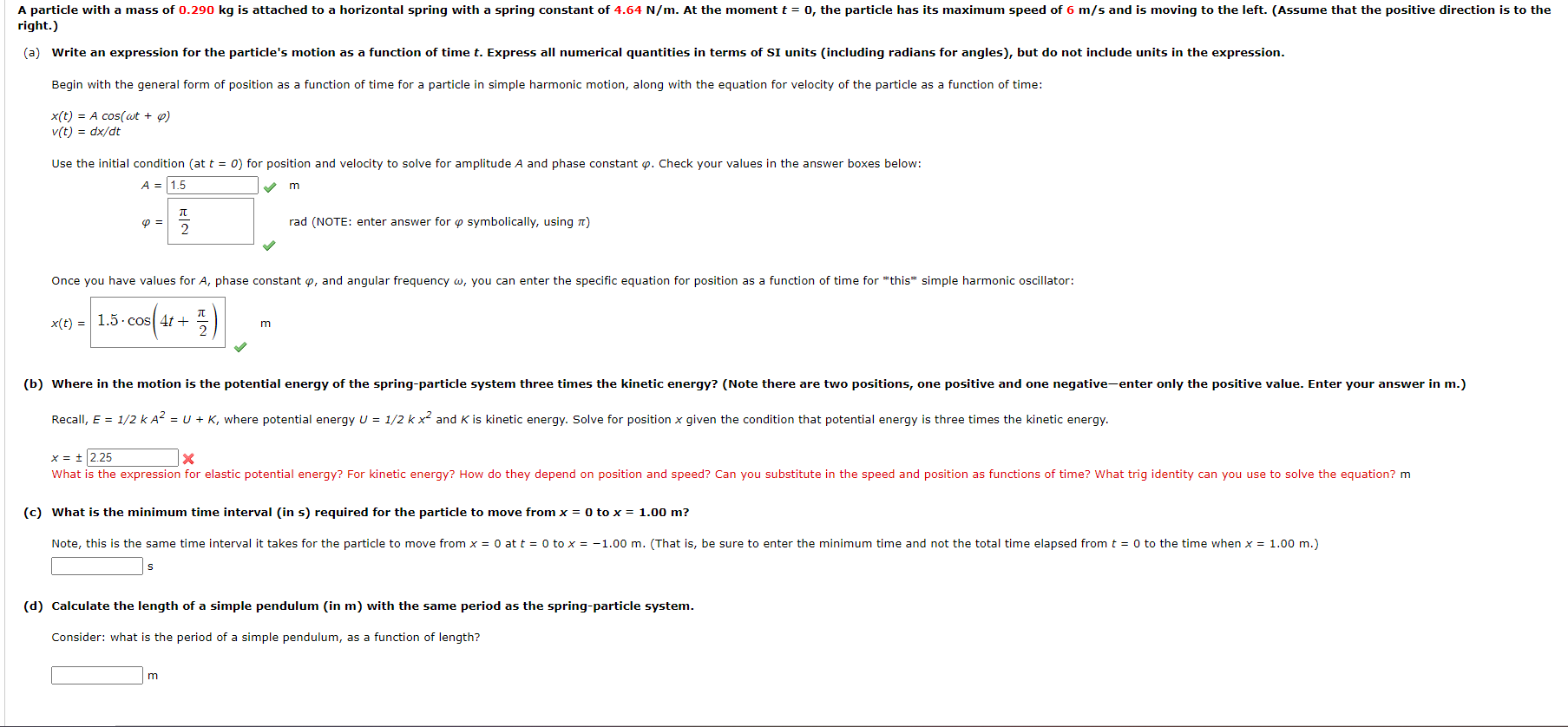 Solved Wave motion and Oscillation help | Chegg.com