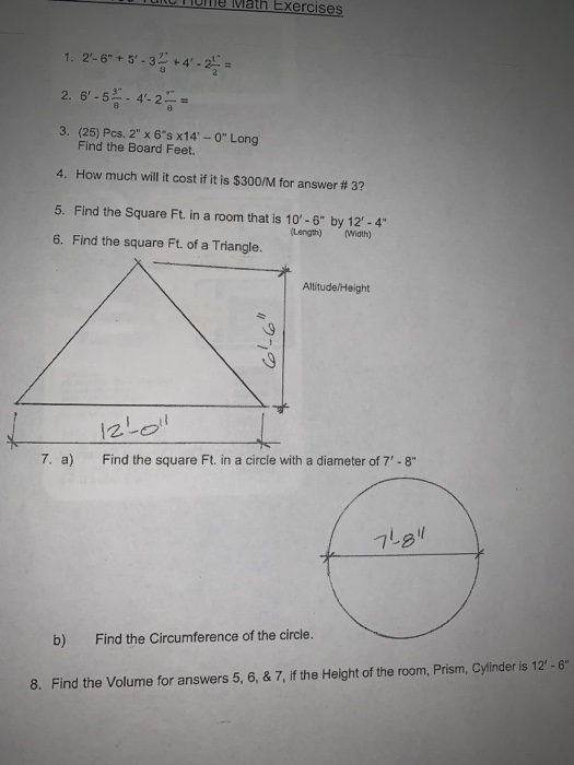 Solved I need help with this math exercise for residential | Chegg.com