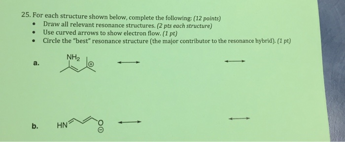 Solved For each structure shown below, complete the | Chegg.com