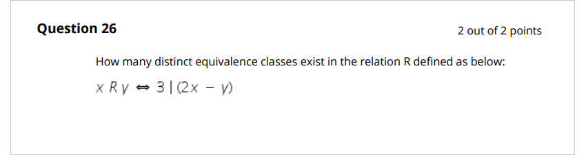 Solved Question 26 2 out of 2 points How many distinct | Chegg.com