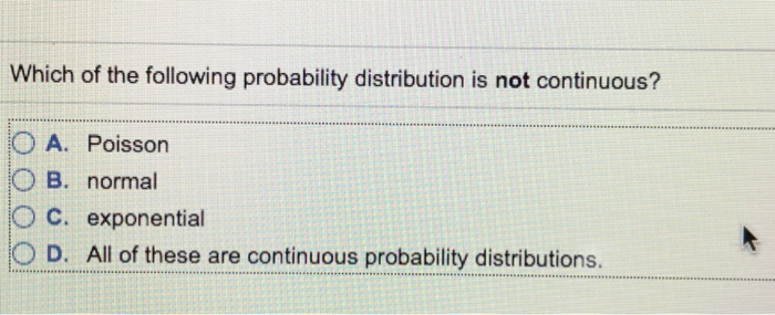 Solved Which of the following probability distribution is | Chegg.com