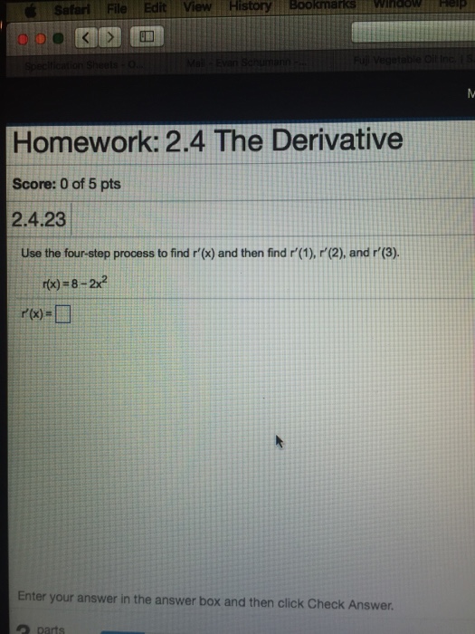 Solved Use the four-step process to find r'(x) and then find | Chegg.com