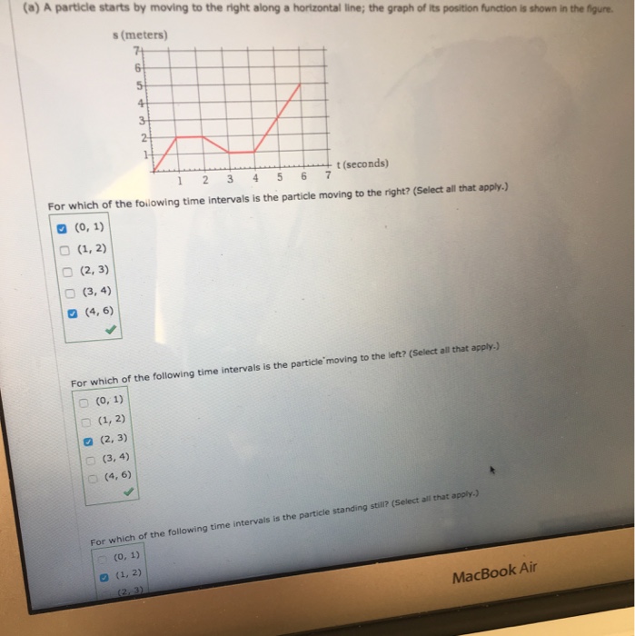 Solved (a) A particle starts by moving to the right along a | Chegg.com
