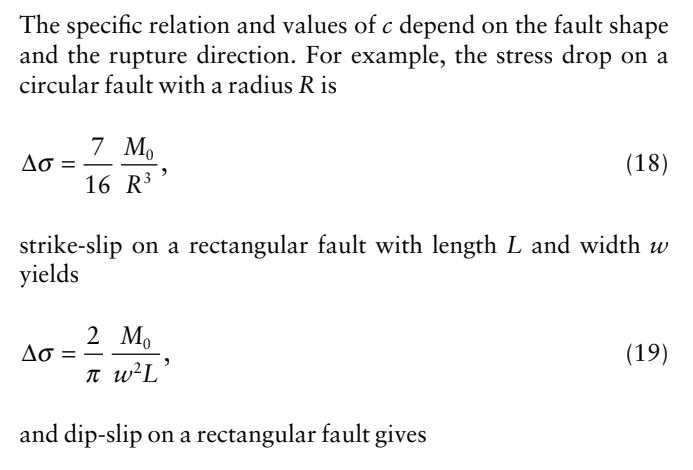 Use the fault parameters given for the earthquakes in | Chegg.com