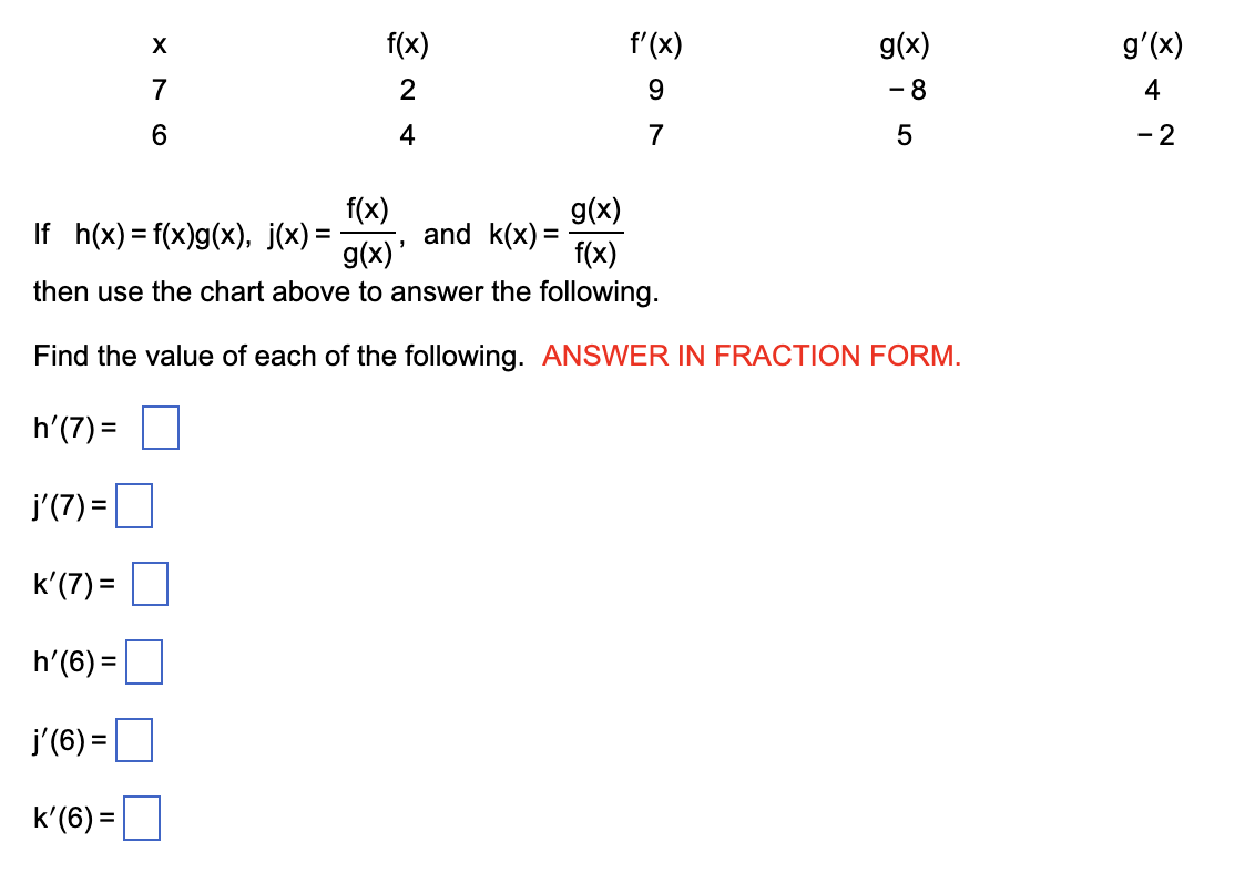 Solved If h(x)=f(x)g(x),j(x)=f(x)g(x), ﻿and | Chegg.com