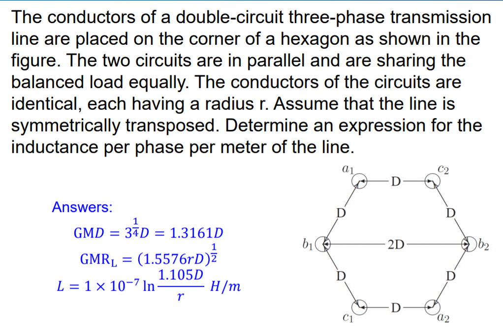 Solved The conductors of a double-circuit three-phase | Chegg.com