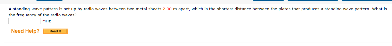 Solved A standing-wave pattern is set up by radio waves | Chegg.com
