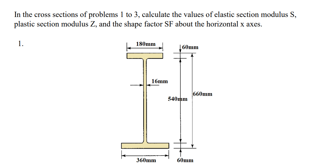 Solved In the cross sections of problems 1 to 3 , calculate | Chegg.com