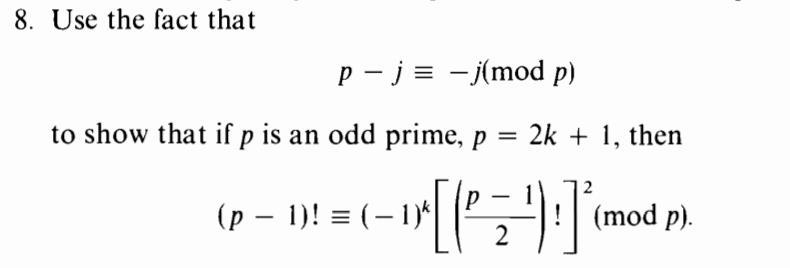 Solved 8. Use the fact that p−j≡−j(modp) to show that if p | Chegg.com