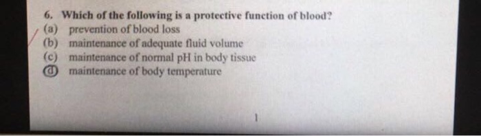 Solved Which of the following is a protective function of | Chegg.com