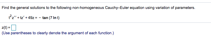 Solved Find the general solutions to the following | Chegg.com