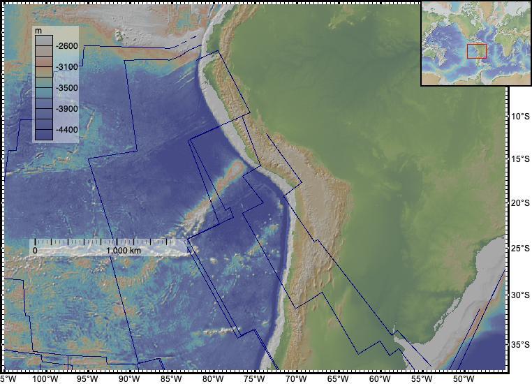 Peru Chile Trench Map