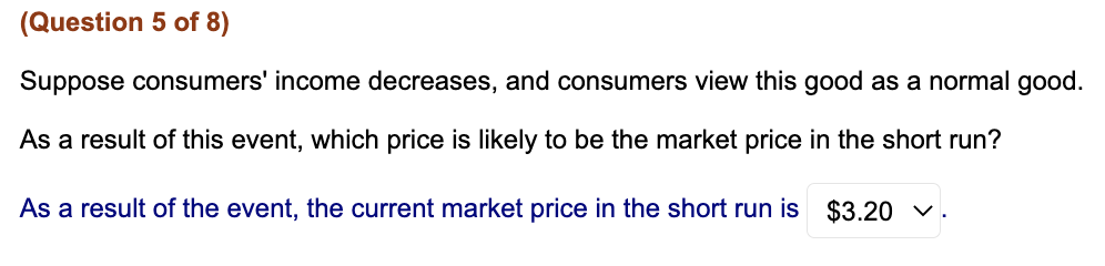Suppose consumers' income decreases, and consumers | Chegg.com