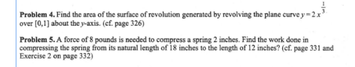 Solved Problem 4. Find the area of the surface of revolution | Chegg.com