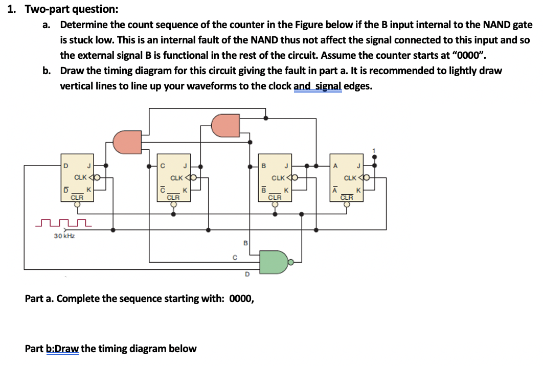 Solved 1. Two-part question: a. Determine the count sequence | Chegg.com