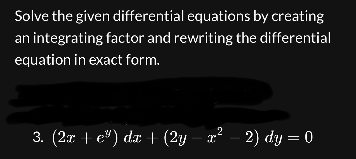 Solved Solve the given differential equations by creatingan | Chegg.com
