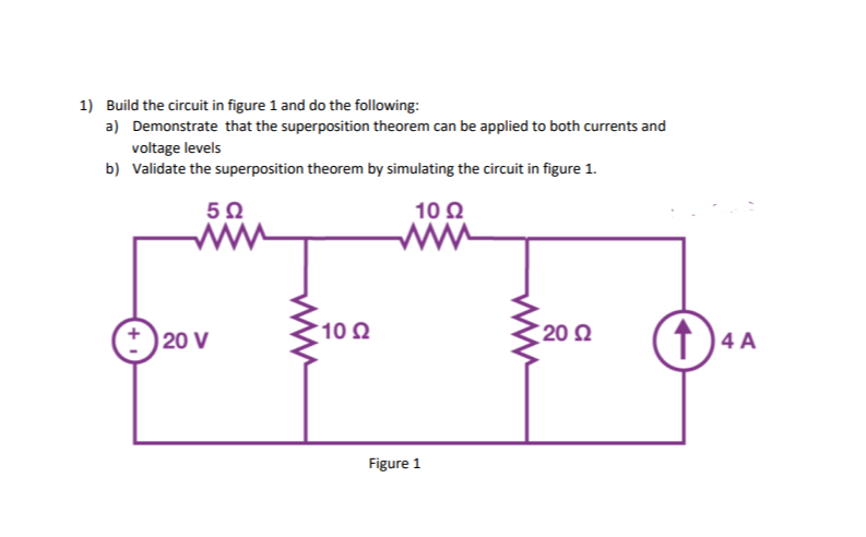1) ﻿Build the circuit in figure 1 ﻿and do the | Chegg.com